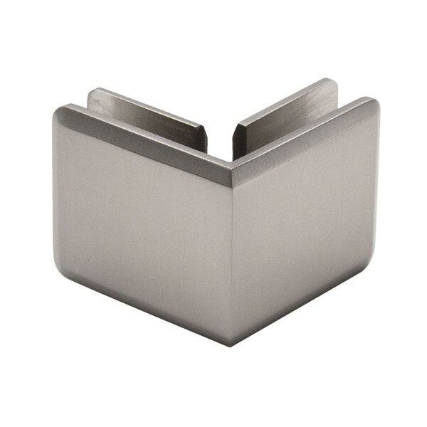 Beveled Heavy Duty 90° Glass to Glass Clamp Closed Face