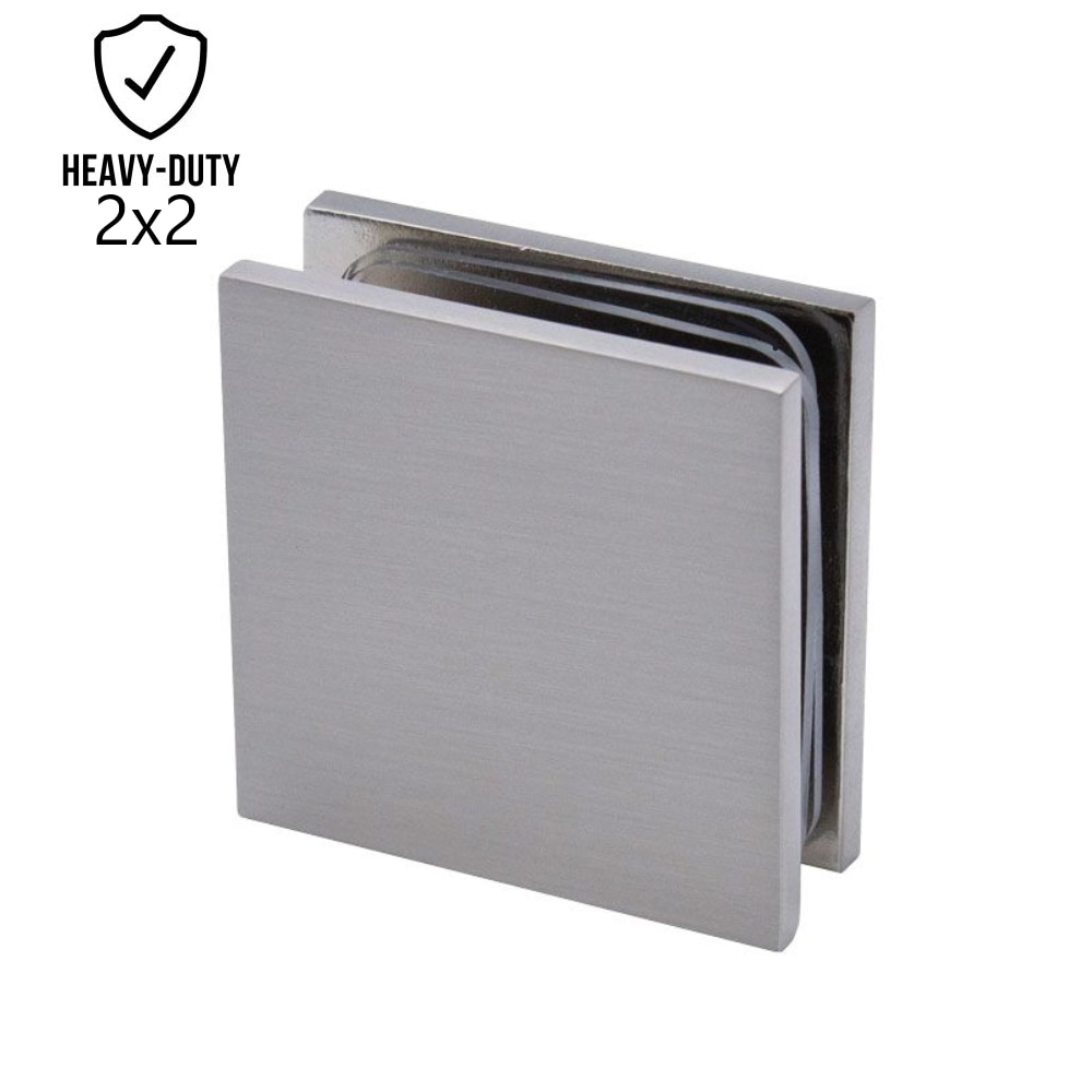 2" x 2" Heavy Duty Wall to Glass Square Edges Glass Clamp | Structure ...