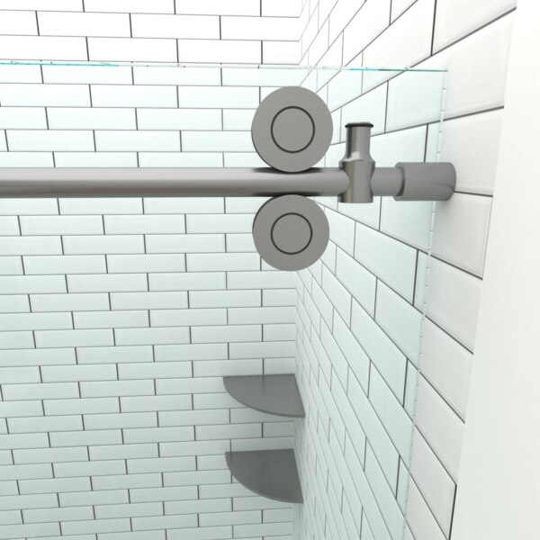 Quatro Standard Sliding System Brushed Nickel| Structure Glass Solutions