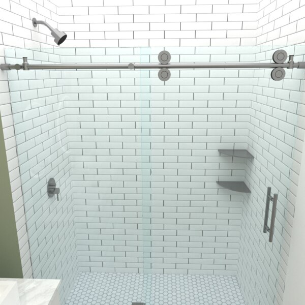 Quatro Standard Sliding System Brushed Nickel| Structure Glass Solutions