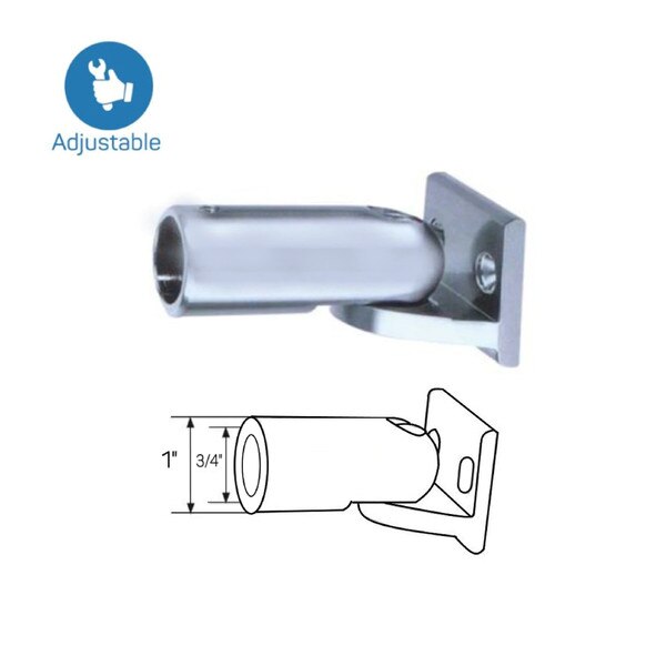 Adjustable Round Tube to Wall Connector | Structure Glass Solutions