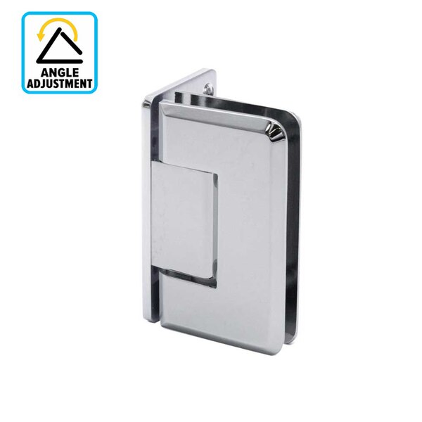 Adjustable Beveled Heavy Duty Wall to Glass Offset Back Plate Hinge ...