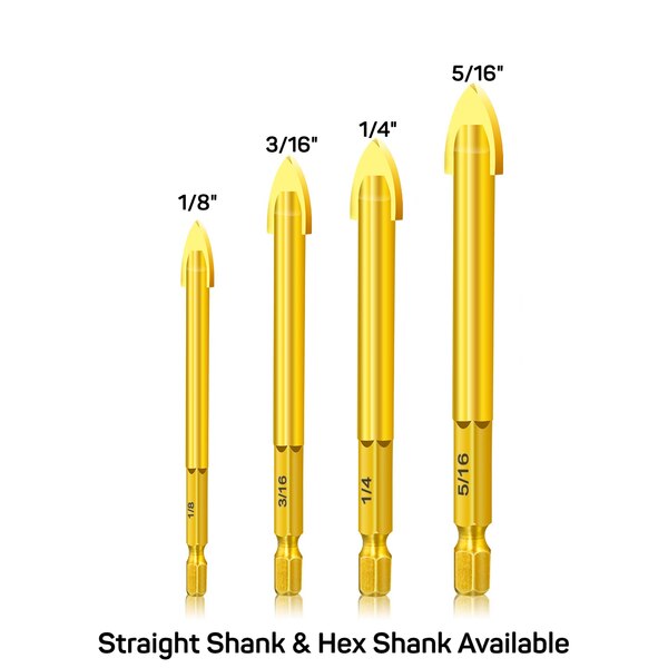 Straight Shank Carbide Spearpoint Drill bit | Structure Glass Solutions